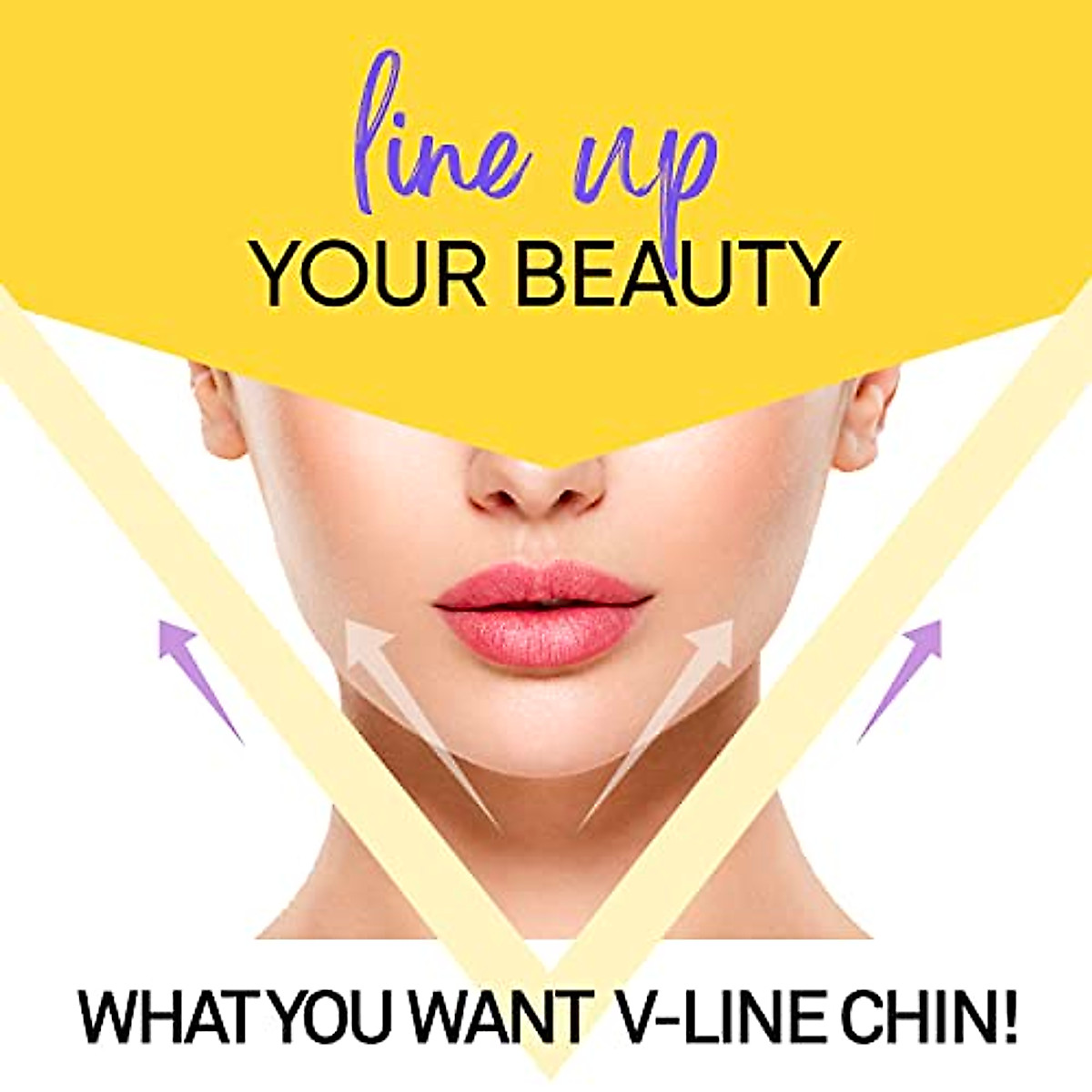 Ashania Double Chin Reducer V Line Lifting Face Mask Double Chin Eliminator Slimming Face Lift Strap Double Chin Skin Care 7 Piece