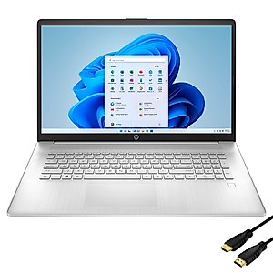 2021 Newest HP 17.3" HD+ Business Laptop, 11th Gen Intel i3-1115G4, Lightweight, Fast Charge, Bundle with HDMI, Windows 11 Home, Silver (8GB | 256GB SSD, HD+)