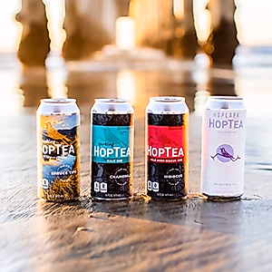HOPLARK Sparkling HopTea - The Relax Pack - Craft Brewed NA Beer Alternative - Organic, Gluten-Free, Non GMO, Zero Calories, Sugar-Free, Unsweetened (12, 16oz Cans)