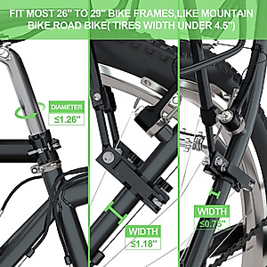 Bike Cargo Rack w/Fender & Bungee Cargo Net & Reflective Logo,Quick Release Mountain Road Bicycle Rear Racks,Universal Adjustable Bike Luggage Touring Carrier Rack,Large Capacity Bike Pannier Rack