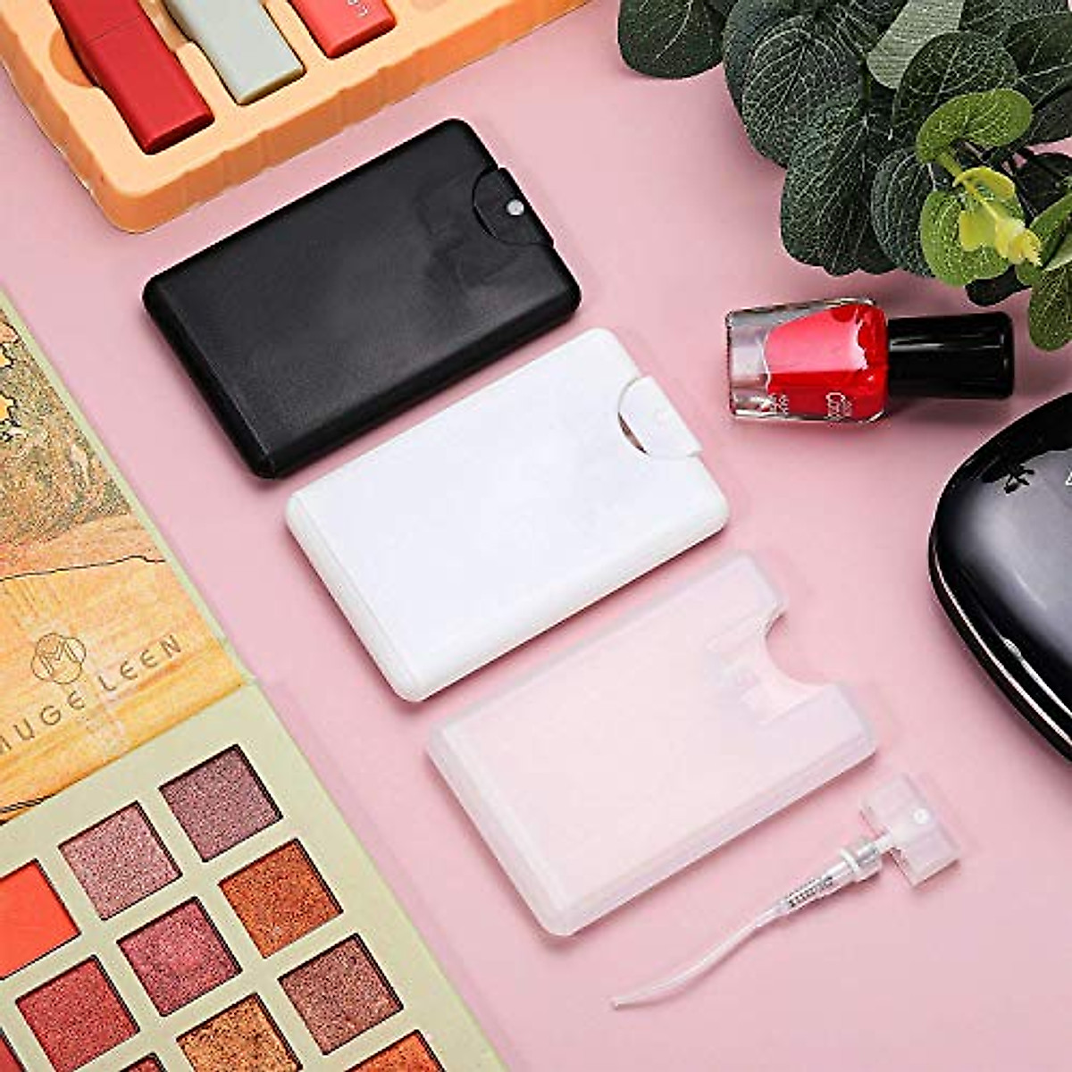 20 ml Cardcase-like Plastic Perfume Spray Bottles Refillable Fine Mist Spray Bottle Portable Moisturizing Sprayer Box Empty Travel Bottle for Makeup Cosmetic Essential Oil (15 Pcs)