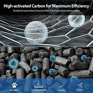 2 Pack Vital 200S Replacement Filter Compatible with LEVOIT Vital 200S Air Purifie-r, 3-in-1 H13 Grade True HEPA, High-Efficiency Activated Carbon Vital 200S-P Replacement Filter, Vital 200S-RF