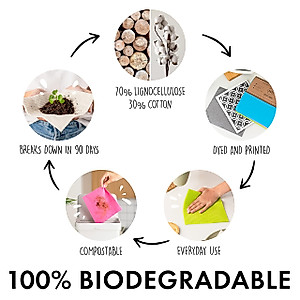 SUPERSCANDI Swedish Dishcloths for Kitchen Grey 10 Pack Reusable Compostable Kitchen Cloth Made in Sweden Cellulose Sponge Swedish Dish Cloths for Washing Dishes