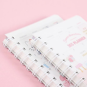 Kity Friends Cute Kitty Character 365 Daily Undated Planner Scheduler Diary 1PC (Mint)