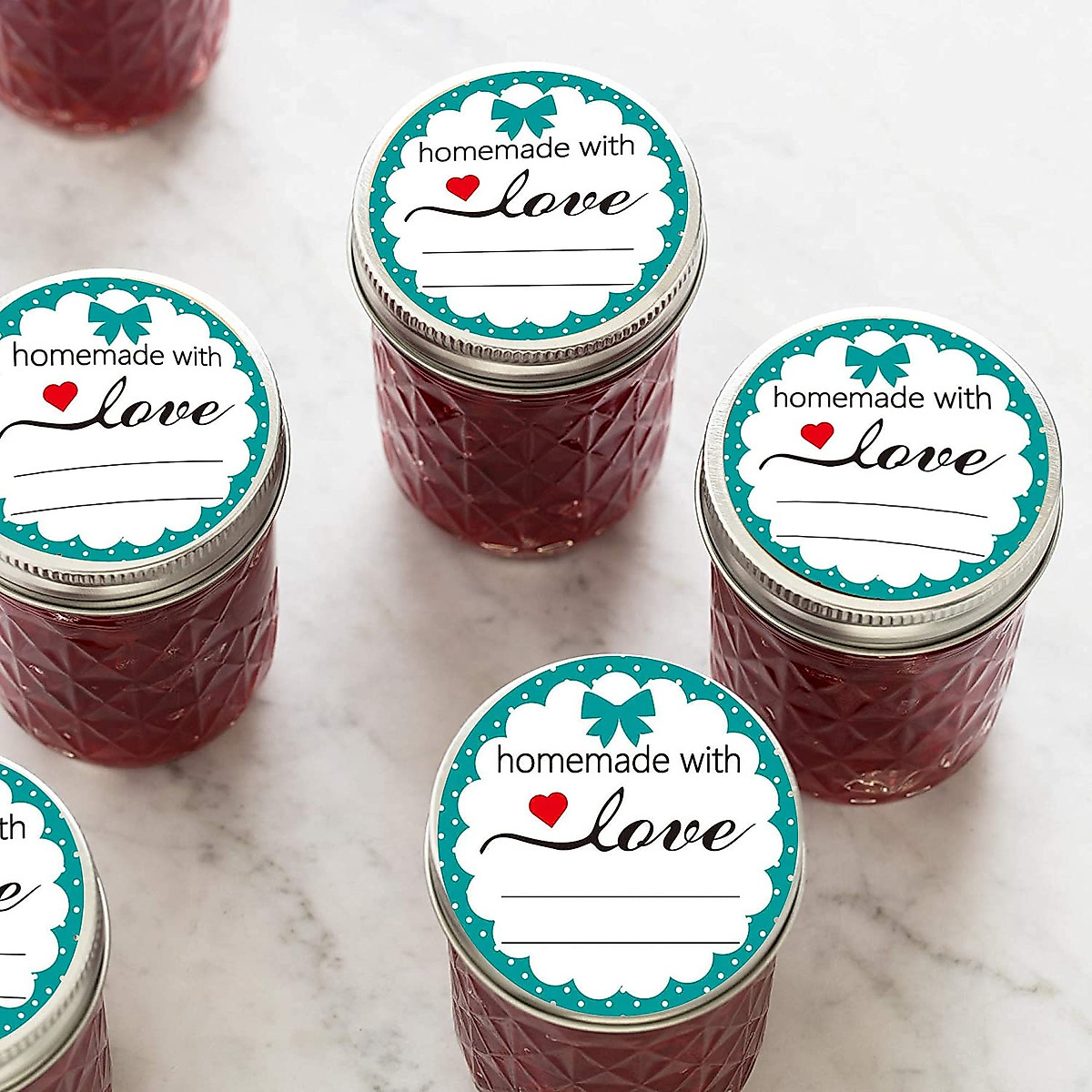 Homemade with Love Stickers with Lines,2 Inch Canning Labels for Jar,Storage Bins,Baking Packaging Seals for Handmade Goods,504 Pcs Per Pack
