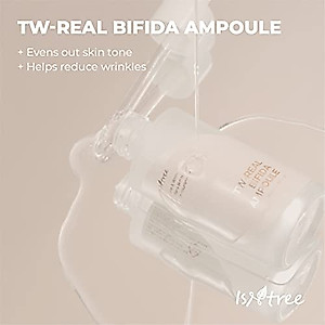 Isntree TW-Real BIFIDA Korean Face Collagen Ampoule 1.69 fl. oz. for Aging, Dry Skin Type - Reduce Fine Lines, Dull Spots, –, Hydrating, Moisturizing Ample Serum