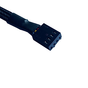 Endlesss PWM Fan Hub Splitter 4 Pin Black Sleeved 1 to 5 Way PC CPU Cooling Case Fan Splitter Hub Adapter Cable for Computer Cooler Case Fans 4-Pin & 3-Pin 14 Inches (1 Pack)