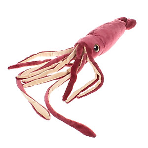 Nohito Large Giant Red Squid Stuffed Animal Plush Pillow Toy Realistic King Colossal Squid Octopus Cuttlefish Plushie Doll (Red, M)