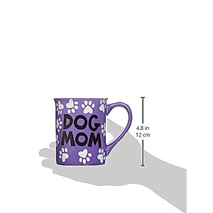 Enesco Our Name is Mud “Dog Mom, 16 oz. Stoneware Mug, 1 Count (Pack of 1), Multi Color