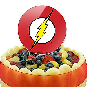 Acrylic The Flash Lightning Bolt Logo Cake Topper Party Decoration for Wedding Anniversary Birthday Graduation