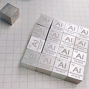 Lingxuinfo High Purity 4N Aluminum Cube Pure Al Block 10mm 99.9% Pure for Element Collection Lab Experiment Material Hobbies