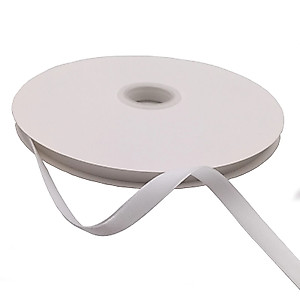 KLTRIBBON Nylon Velvet Ribbon Single Faced,3/8 Inch X 25Yards Spool (White)