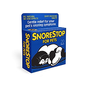 SnoreStop for Pets 20 Chewable Tablets I Natural Anti-Snoring Solution I Snore Relief for Dogs Cats I Stop Snoring Aid I Sleep Remedy I Device Free I Helps Stop Snores I Anti-Snore Aid (3 Pack)