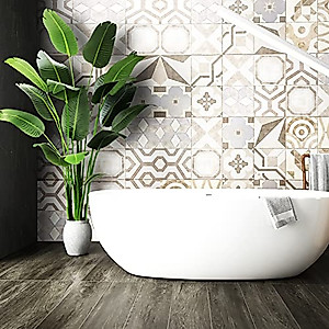 OXLLXO 6.5ft Artificial Silk Bird of Paradise Palm Tree (78in) with 17 Trunks Faux Tree and Plastic Nursery Pot, Fake Plant for Office House Farmhouse Living Room Home Decor (Indoor/Outdoor)