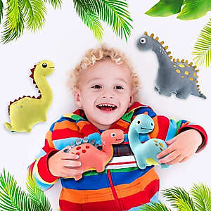 4 Packs Dinosaur Stuffed Animal Cute Dinosaur 9 Inch Dinosaur Plush Toys Adorable Soft Dinosaur Toy for Kids Baby Birthday Party Favors