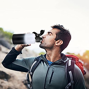 SYACOT 32 oz Stainless Steel Water Bottle, Insulated Double Wall Vacuum Leak Proof Water Flask, Metal Thermo Canteen Mug —Wide Mouth with 2 Straw Lids and spout lid