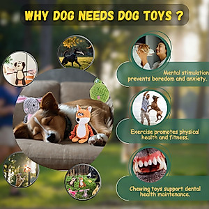 Playtime Palace, Premium Quality Plush Dog Toys Pack of 5 - Chewy and Squeaky Fun for All Breeds - Durable Teething Options for Puppies - Ideal for Small, Medium, and Large Dogs - Ultimate Value Pack