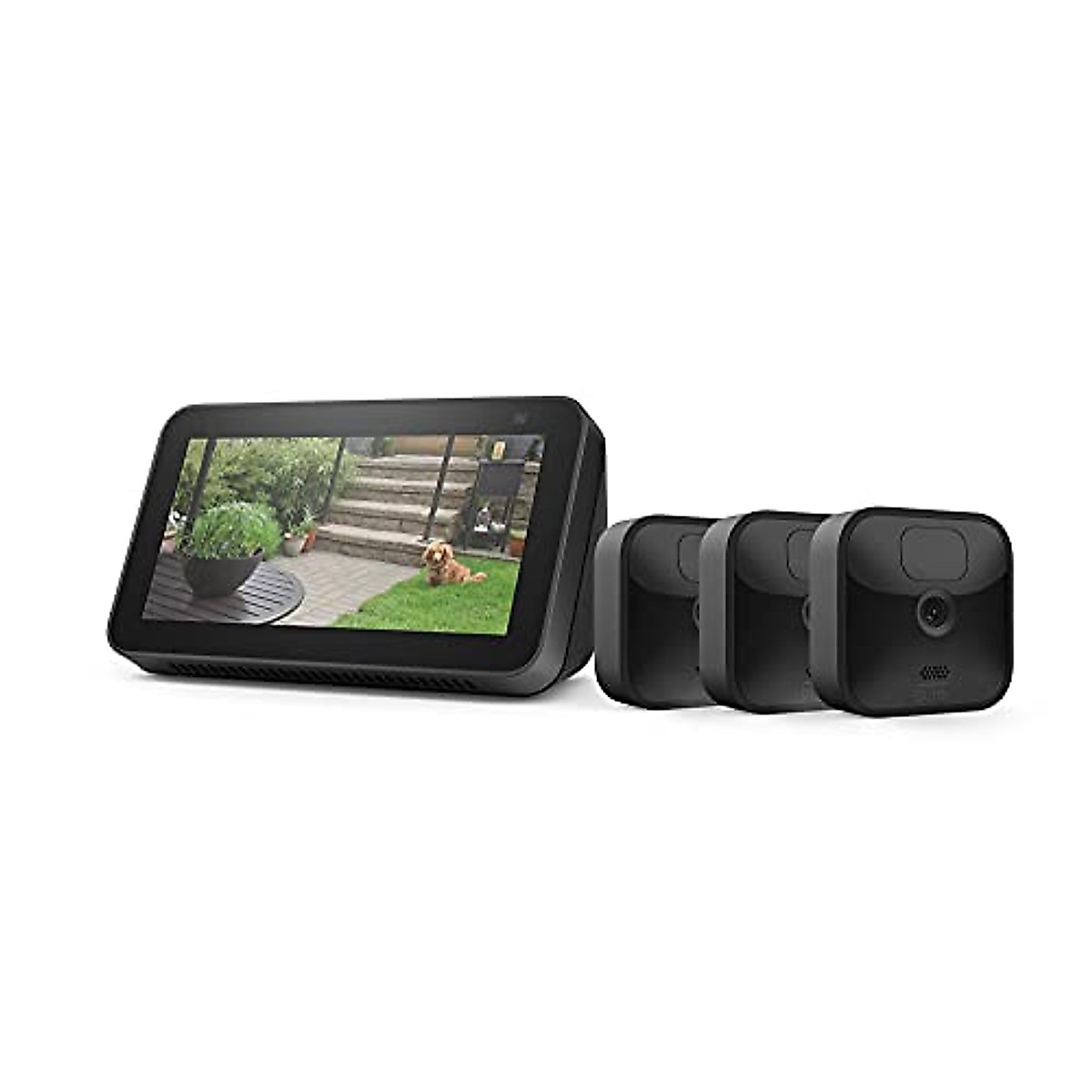 Blink Outdoor (3rd Gen) - 3 camera system bundle with Echo Show 5 (2nd Gen)