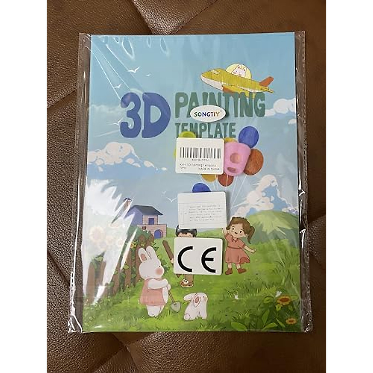 3D Printing Drawing Book, Reusable Colorful 40 Patterns Thick Paper Template with a Clear Plate, Painting Graffiti Template for 3D Pen Kids DIY Gift