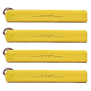 GLESOURCE 9.6V BBAT0043A Emergency Light Battery, AA*8 1200mAh Batteries Compatible for OSI OSA228 DANTONA CUSTOM-306-U BBAT0044A BAA-96 ELB-B003 Exit Sign Battery Replacement (2 Pack)