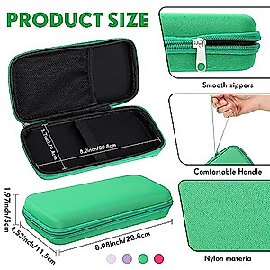 PerKoop 4 Pcs Hard Graphing Calculator Case Compatible with Ti 84 Plus Ce, 84 Plus, 83 Plus Ce, Fx 9750gii Zipped Pocket Hard Travel Case Office Calculator Accessories for USB Cables, Pencil, Ruler