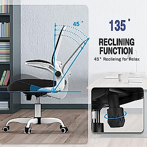 Office Chair, Ergonomic Desk Chair with Adjustable Lumbar Support, High Back Mesh Computer Chair with Flip-up Armrests-BIFMA Passed Task Chairs, Executive Chair for Home Office
