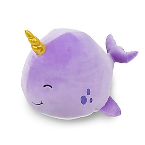 Snuggie Buggies Narwhal Stuffed Animal Ultra Soft Plush Cute Narwhal Toy Plushie Stuffed Animals for Kids