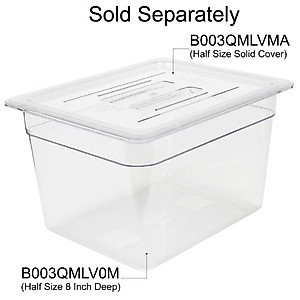 Excellante Half Size 8-Inch Deep Polycarbonate Food Pan