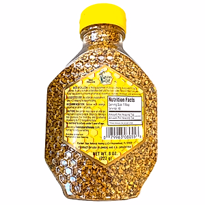 Bee Pollen 8 oz. Pure Premium Natural Wildflower Bee Pollen Packed with approximately 250 Powerful substances, including enzymes, vitamins, minerals, lipids and fatty acids, amino acids! Keto Friendly