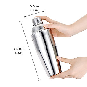 TAHAILIN Cocktail Shaker,24oz Martini Shaker-Built in Strainer,Professional 18/8 Grade Stainless Steel Bar Tools,Drink Shaker,Bartender Kit Gifts