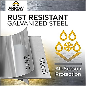 Arrow Shed 14' x 31' Murryhill Garage Galvanized Steel Extra Tall Walls Prefabricated Shed Storage Building, 14' x 31', Flute Gray