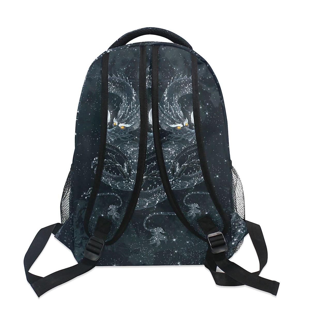 Oarencol Magic Dark Dragon Galaxy Space Black Backpack Bookbag Daypack Travel School Bag