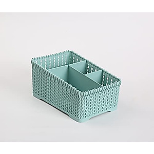 Multi-Purpose Storage Organizer | Office, Living Room, Bathroom Organizer | Holds Stationary, Vitamins, Supplements, Makeup | Large Capacity | Home Organization (Green)