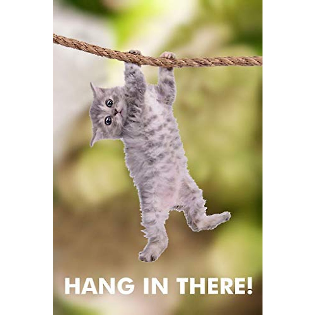 ZMKDLL Cat Hang in There! Cat Retro Metal Sign Poster 12x8 Inch