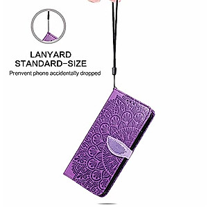 Case for Samsung Galaxy S9 Plus Wallet Case,MTQLX Luxury Premium PU Leather Flip Protective Case Cover with [Lanyard],for Samsung Galaxy S9 Plus - Purple