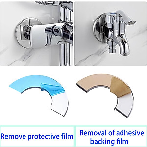 Stainless Steel Round Escutcheon Plate, Faucet Escutcheons Split Flange Plumbing Cover Plates for Kitchen, Bathroom, and Balcony Pipes 4（Hole Width 22mm）