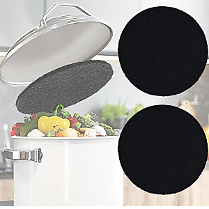 6.7" Kitchen Compost Bin Filter 6 Pack Carbon Filter Extra Thick 0.4"（10mm Replacement Filter Countertop Home Bucket