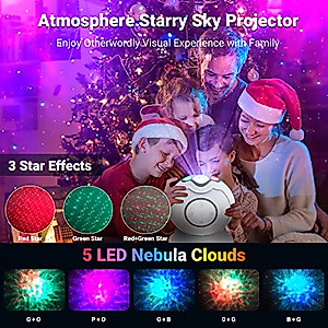 LOFTEK Galaxy Projector Star Projector, 360° Adjustable Night Light Projector with Remote Control&Timer, Rechargeable LED Starry Light Projector for Kids Bedroom Decor, Adult Home Theater, Ceiling