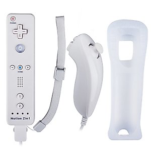 Wii Remote with Wii Motion Plus Inside | Shock Wii Nunchuk Controller | Compatible Nintendo Wii, Wii U