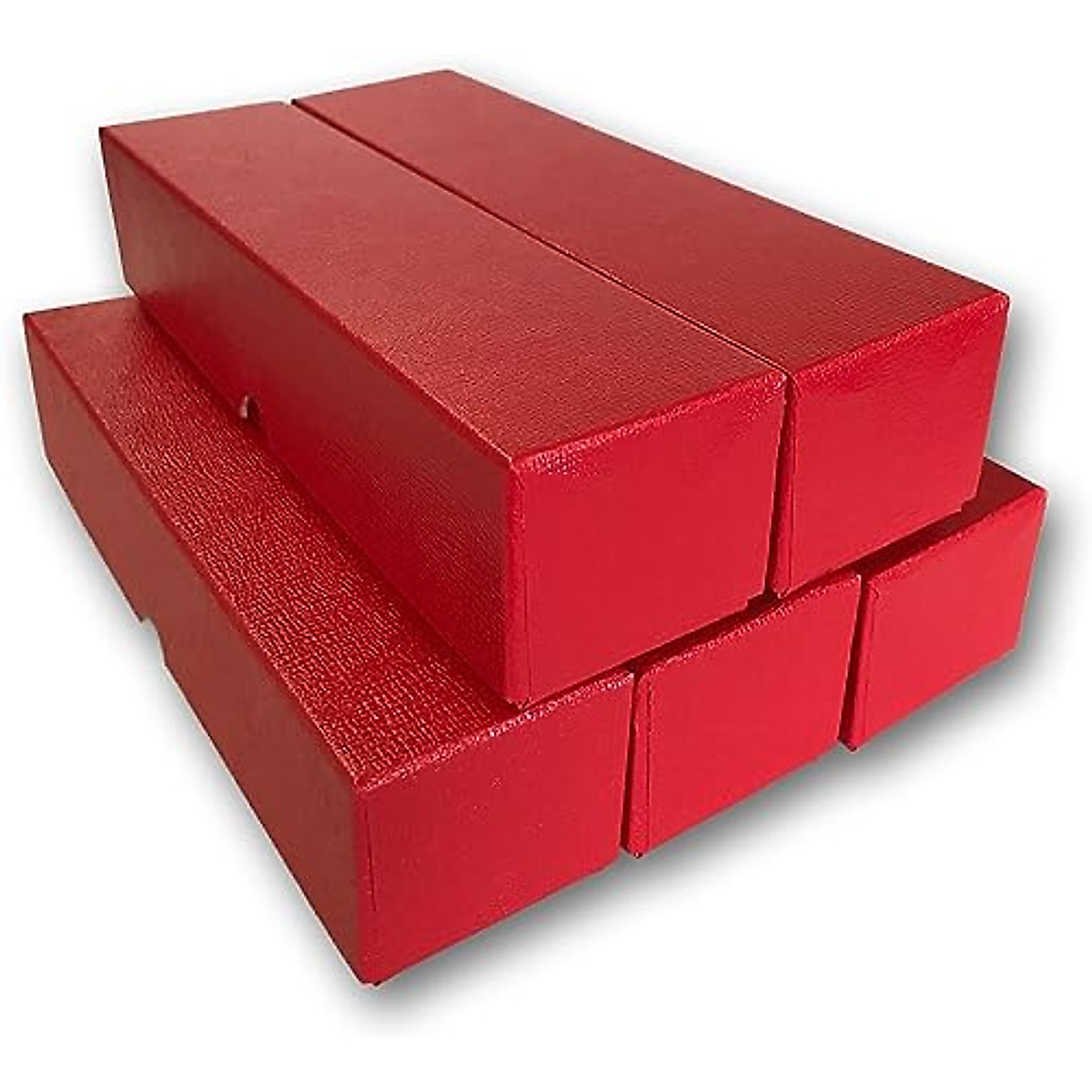 Guardhouse 9" Single Row Storage Box for 2" Paper and Plastic Coin Holders 5 Pack Red