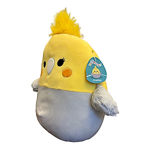 Squishmallows 14-Inch Yellow Gray Cockatiel Plush - Add Charlize to Your Squad, Ultrasoft Stuffed Animal Medium-Sized Plush Toy, Official Kellytoy Plush