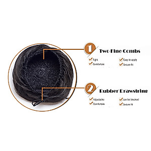 Onedor Synthetic Fiber Hair Extension Chignon Donut Bun Wig Hairpiece (4# - Dark Brown)