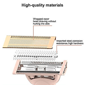 LinMei Women Shaver Replacement Heads Compatible for Finishtouch Flawless Nu Razor incude 2 Replacement Blades and 2 Cleaning Brush and 1 Storage Bag