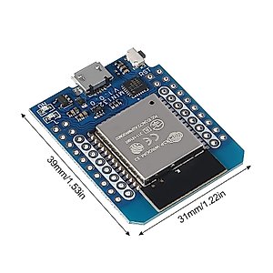 QCCAN 3PCS for ESP32 D1 Mini NodeMCU ESP-32 WLAN WiFi Bluetooth Development Board Base on ESP8266 Compatible with WeMos D1 Mini