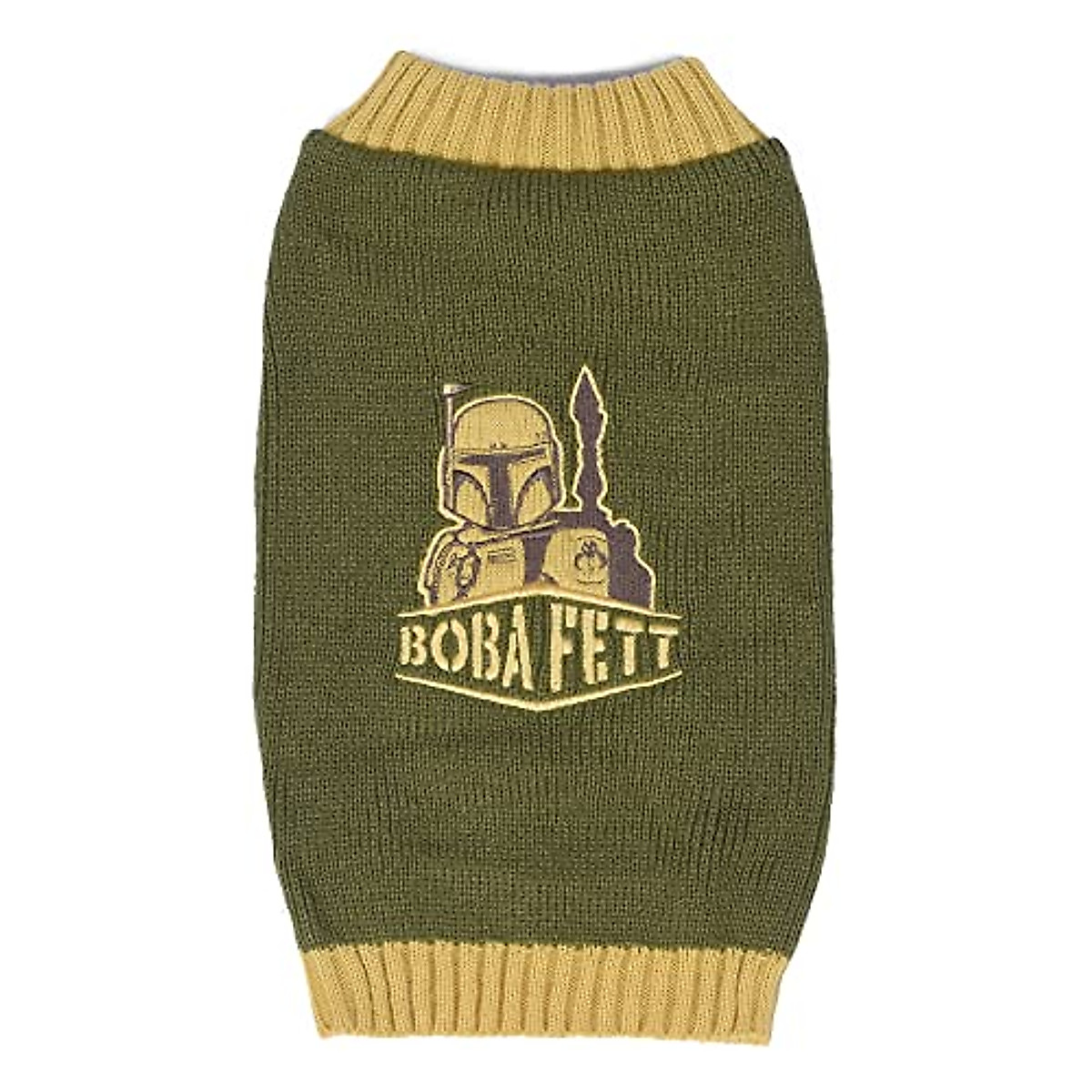 STAR WARS for Pets Boba Fett Dog Sweater, Extra Small (XS) | Boba Fett Sweater for Dogs | Pet Apparel, Sweater for Dogs | Gifts for Star Wars Fans, Boba Fett Gift, Green
