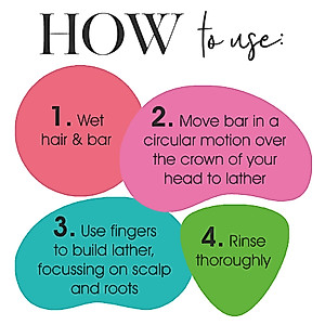 Peach not Plastic Shampoo Bar - Moisturizing for Dry, Damaged & Dull Hair | Leaves Hair Silky Soft | Plant Based, Vegan & Eco Friendly | 3.0oz