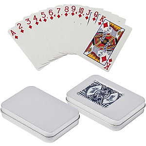 3.46 inch Small Metal Tin Silver Flip Storage Box for Case Organizer For Money Coin Candy Metal Rectangular Empty Hinged Tins Box Storage Empty Containers Metal Storage Tins Case Card Games