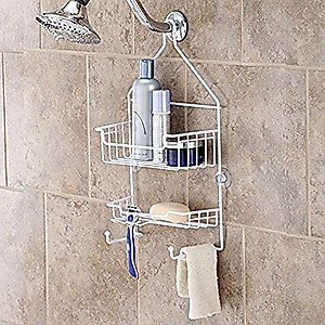 Kenney 2-Shelf Hanging Shower Caddy, White