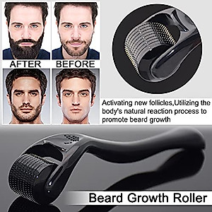 Beard Growth Kit,Beard Grooming Kit,Beard Kit W/Beard Roller,Beard Growth Oil,Beard Wash, Beard Balm,Comb,Brush,Shaving Scissors,Bag,E-book,Stocking Stuffers Birthday Gifts for Fathers Dad Men Him