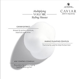 Alterna Caviar Anti-Aging Multiplying Volume Styling Mousse, 8.2 Ounce | For Fine, Thin Hair | Medium Hold | Sulfate Free , 8.2 Fl Oz (Pack of 1)